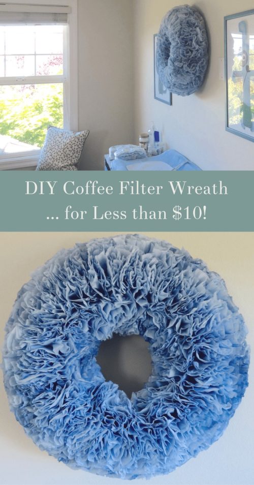 DIY Dyed Coffee Filter Wreath ... for Less than $10!