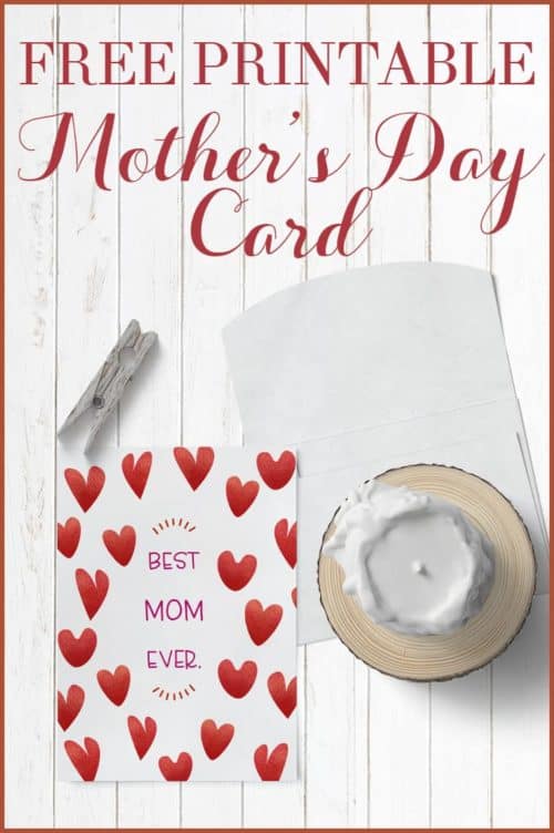 Nice and Easy Free Mothers Day Card! | Home Beautifully