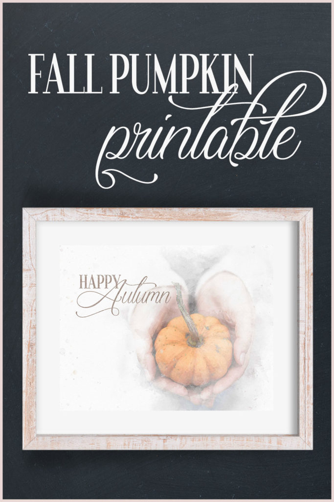 Watercolor Fall Pumpkin Art Print | Free Download