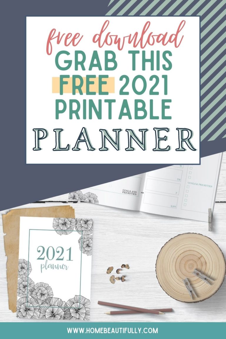 Free 2021 Printable Planner | Get Organized Now!
