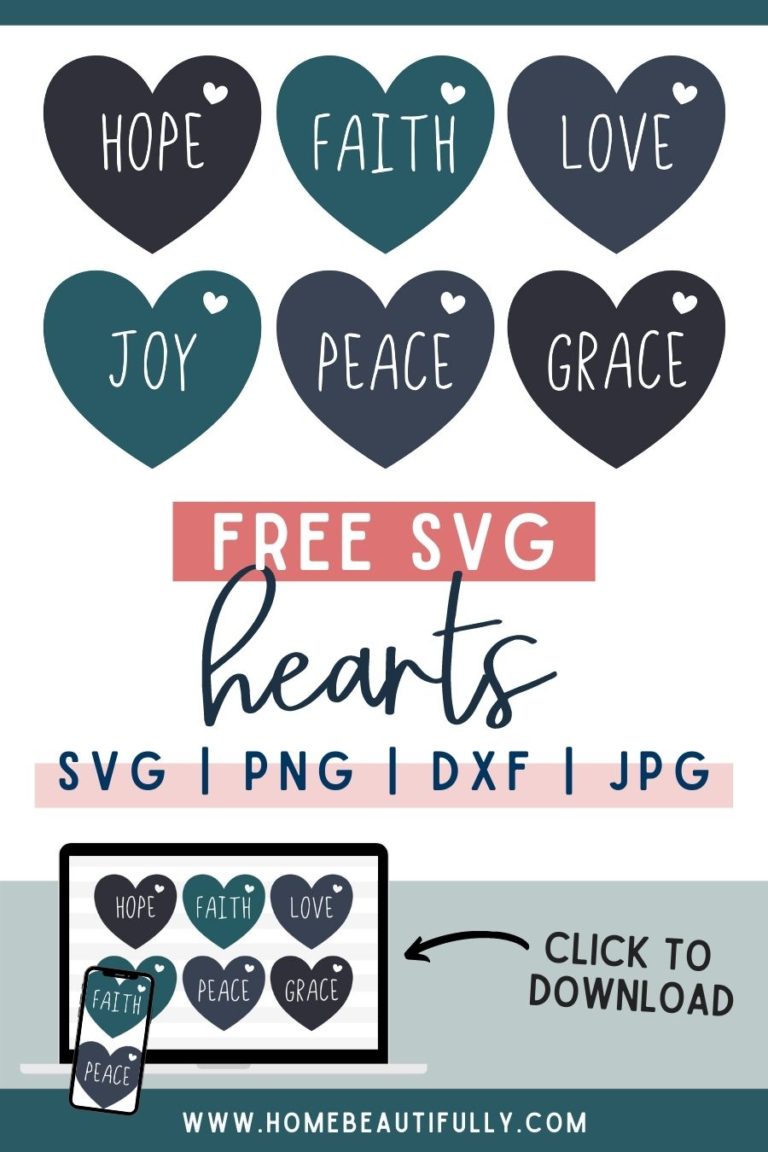 Hearts with Words Collection 2 | Home Beautifully | Free SVG Files