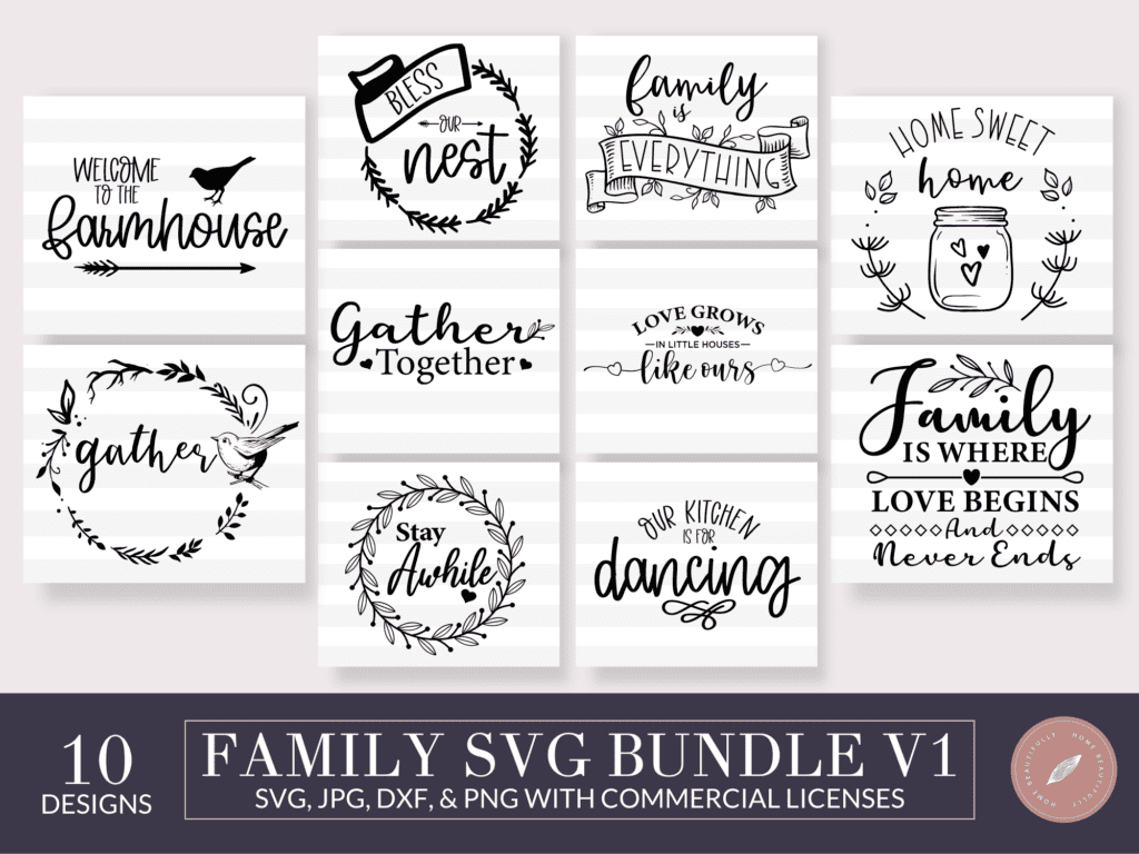 Family Quotes SVG Bundle Volume 1 | Home Beautifully
